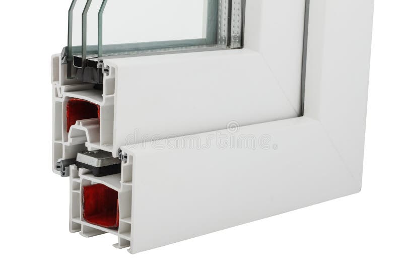 Sample 3 PVC of a window stock photo. Image of sample - 5103334