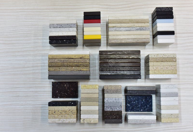 Samples of Acrylic Artificial Stone for Countertops. Artificial Stone ...