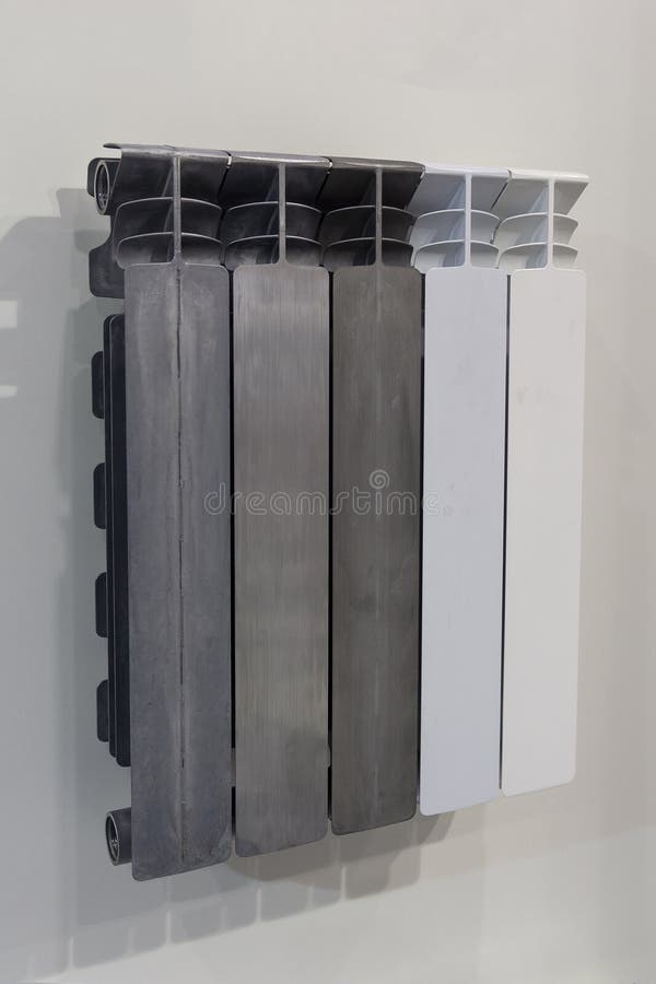 Samples of the Aluminum Heating Radiator in the Exhibition Hall Stock ...