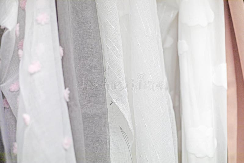 Samples Beautiful Transparent Tulle Pastel Colors. Stock Image - Image ...