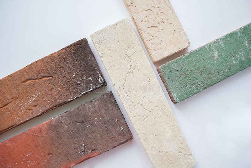 Samples of Brick Blocks on White Background Stock Image - Image of ...