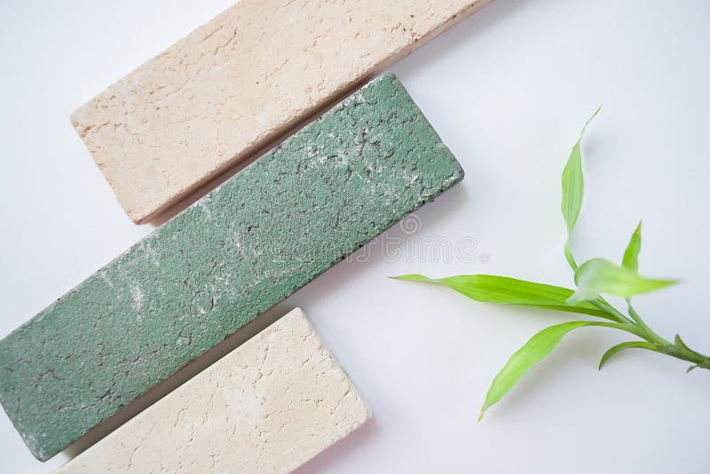 Samples of Brick Blocks on White Background Stock Image - Image of ...