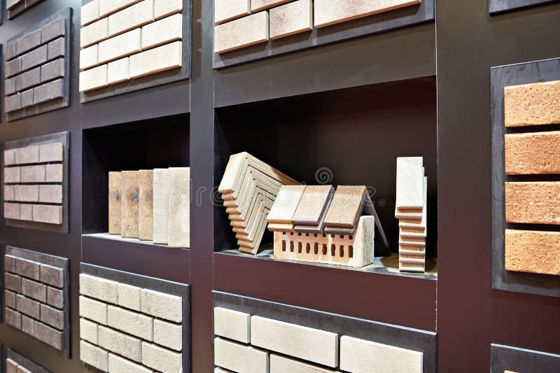 Brick Decorative Wall Panels on Construction Store Stock Image - Image ...