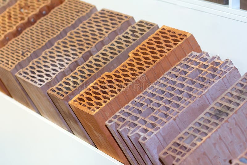 Samples of Bricks on the Showcase of a Hardware Store Stock Image ...