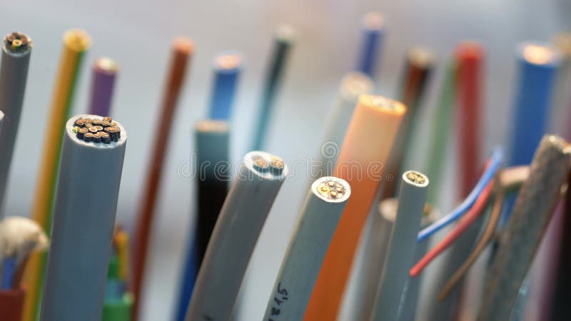 Samples of Cables and Wires at EXPO Stock Footage - Video of modern ...