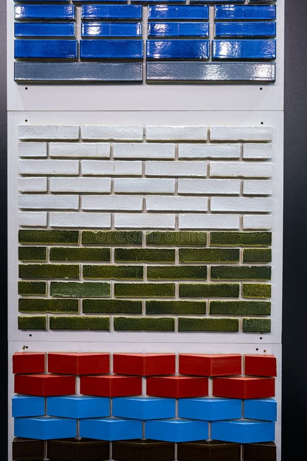 Samples of Ceramic Facing Tiles Stock Image - Image of architecture ...