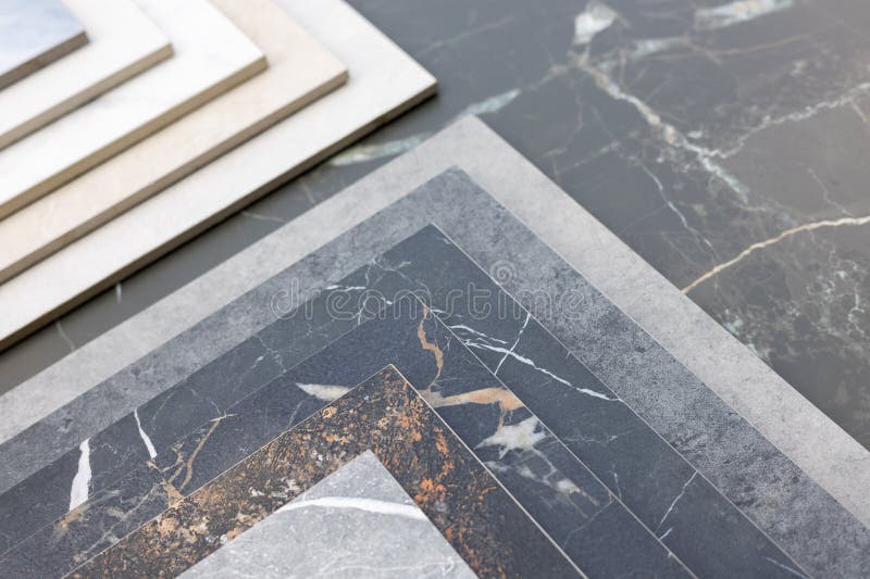 Samples of a Ceramic Tile. Colored Samples of Ceramic Tiles for Kitchen ...