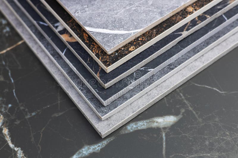 Samples of a Ceramic Tile. Colored Samples of Ceramic Tiles for Kitchen ...