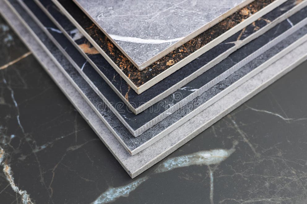 Samples of a Ceramic Tile. Colored Samples of Ceramic Tiles for Kitchen ...