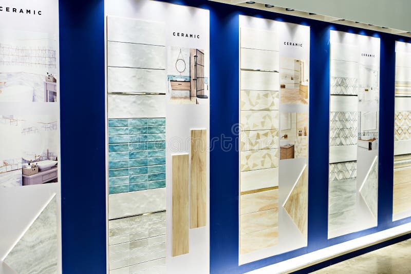 Samples of Ceramic Tiles in the Bathroom in Store Editorial Stock Photo ...