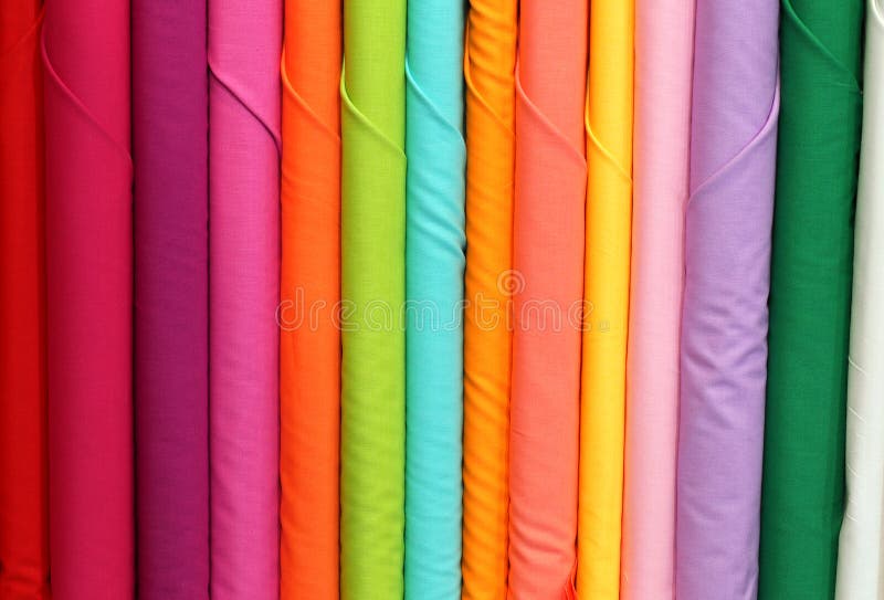 Samples of Colored Fabric in Industrial Tailoring Stock Image - Image ...