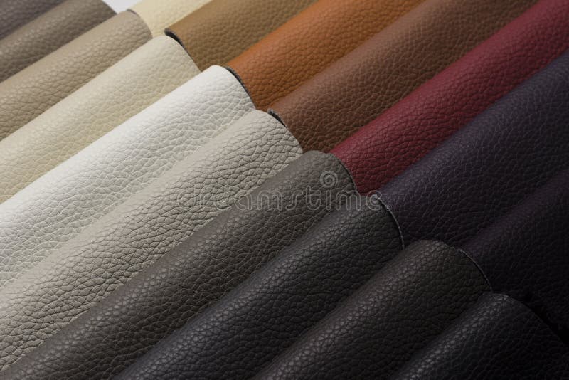 Samples of Colored Leather Arranged Composition Stock Image - Image of ...