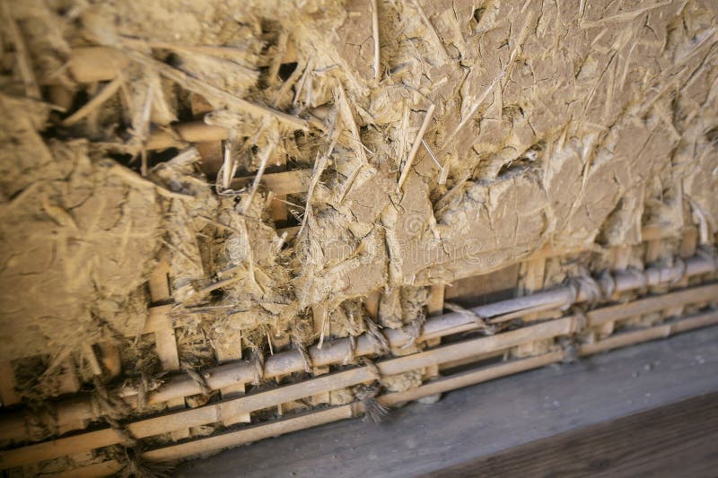 Samples of the Construction of a Wall of an Ancient Samurai House from ...