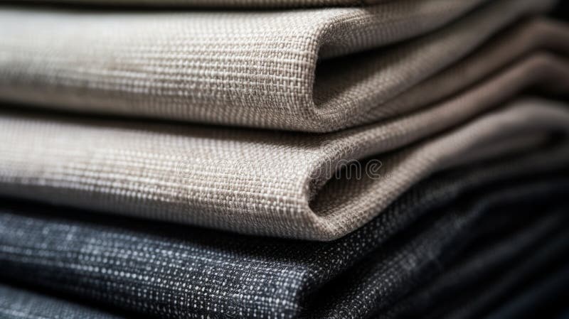 Samples of Cotton Fabric. Closed Up View Stock Illustration ...