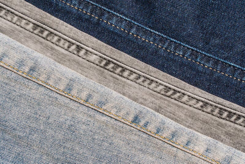 Samples of Denim Fabric of Different Shades Stock Image - Image of ...