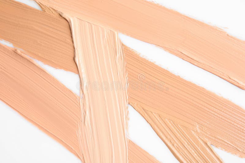 Set of Foundation Samples in Different Tones on White Background Stock ...