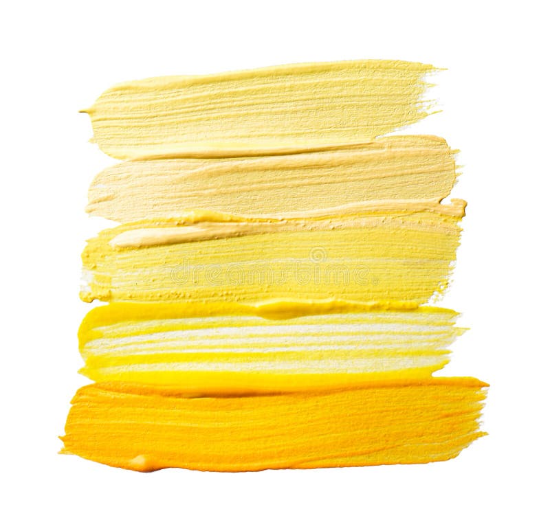 Samples of Different Paints on White Background, Top View Stock Photo ...