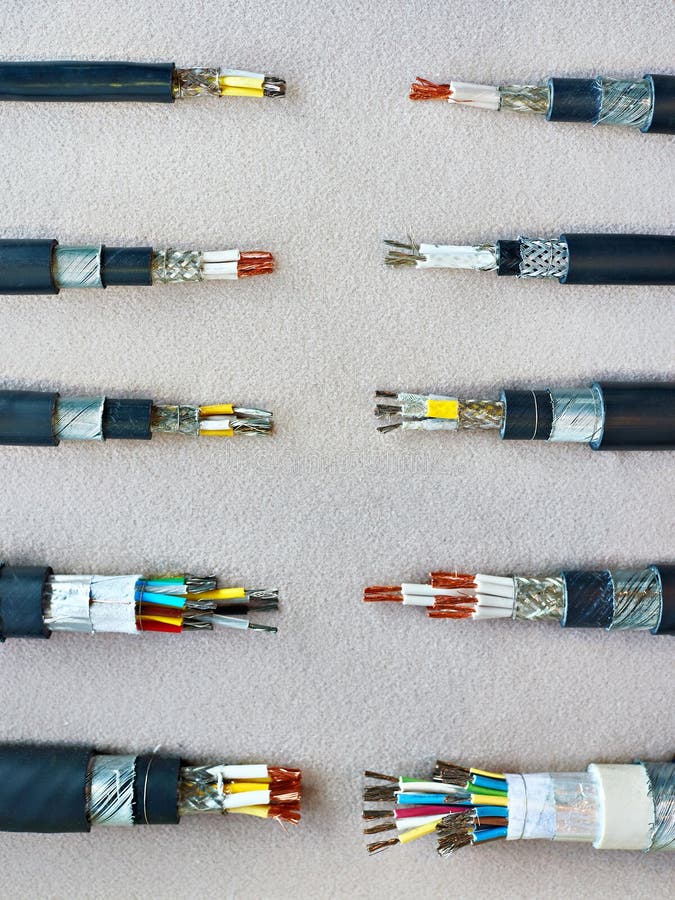 Samples of Electric Power Cable at Exhibition Editorial Image - Image ...