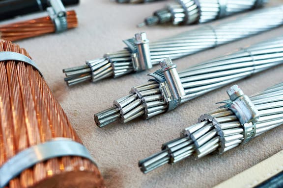 Samples of Electric Power Cable at Exhibition Stock Photo - Image of ...