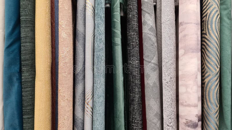 Samples of Fabrics of Different Colors. Editorial Stock Image - Image ...
