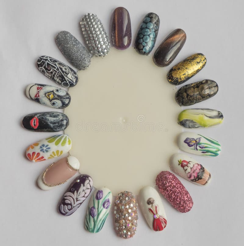 Samples of female manicure stock image. Image of manicuredhands - 119867449