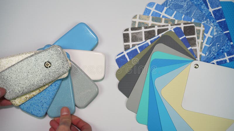 Samples of Fiberglass and Liner for the Production of Swimming Pools ...