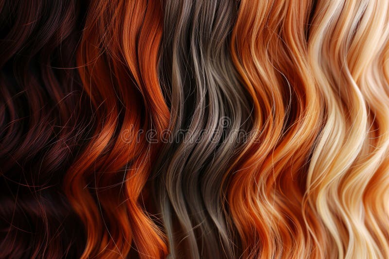 Samples of Gradient Hair Dye Wig Stock Image - Image of pattern, beauty ...