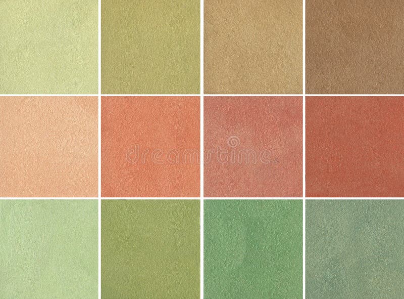 Samples - Green and Red Colors - Expensive Decorative Plaster- Silk ...