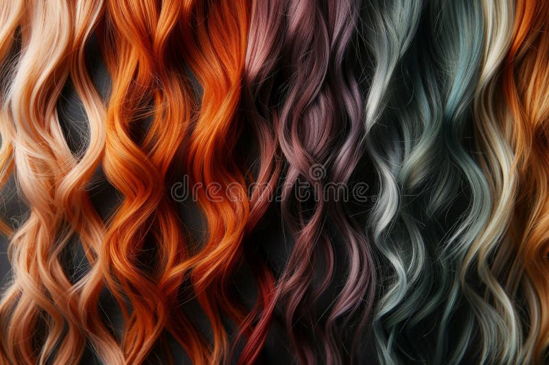 Samples of Hair Dyes in Different Colors Range Stock Image - Image of ...