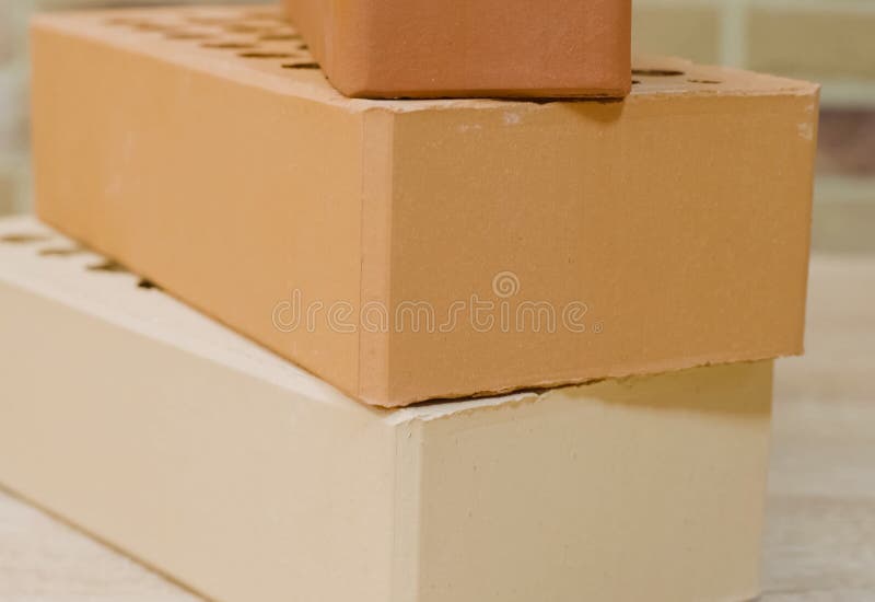 Samples of Hollow Bricks. Factory Products Stock Image - Image of ...