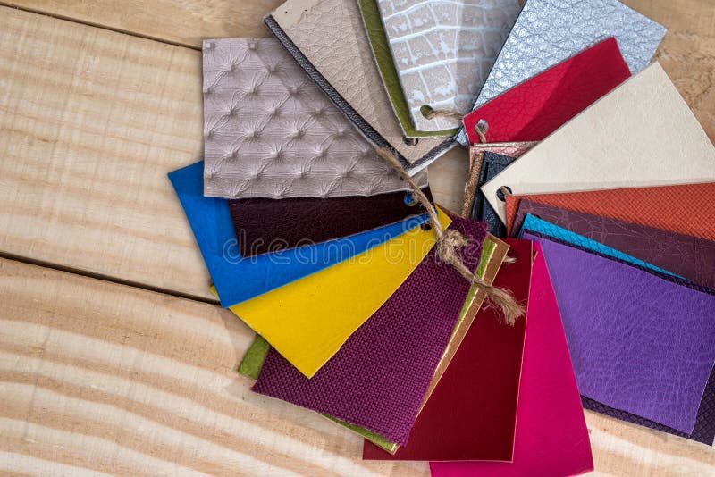 Samples of Leather for Design Stock Image - Image of detail, material ...
