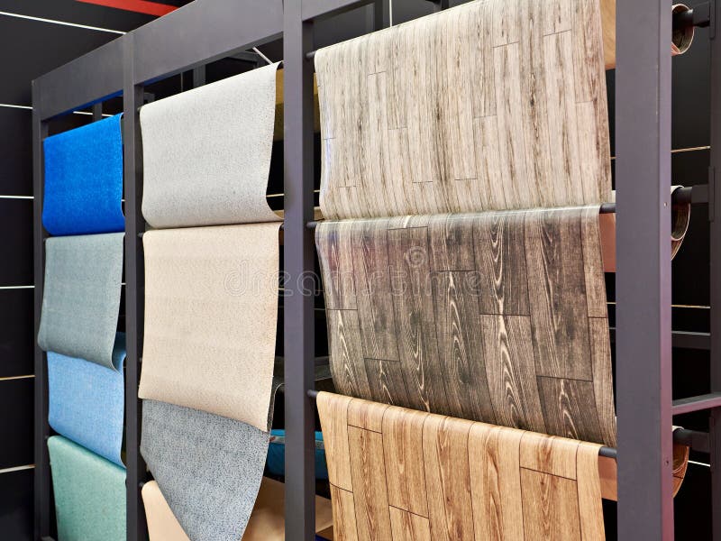 Samples of Linoleum Flooring in Store Stock Photo - Image of store ...