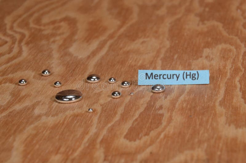 Samples of the Liquid Metal Element No 80 Mercury Stock Photo - Image ...
