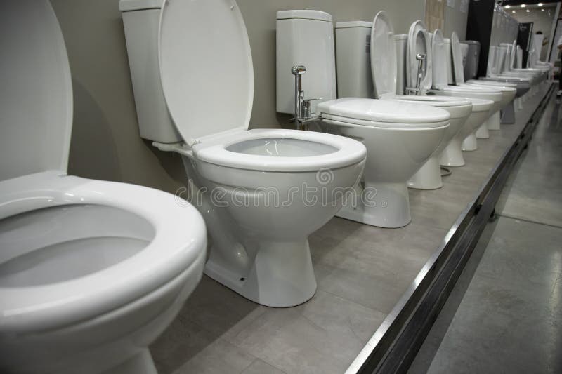Samples of Modern Sanitary Ware for the Toilet. New Modern Toilet in ...