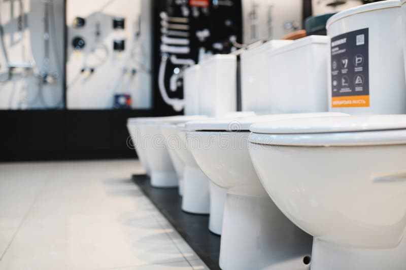 Samples of Modern Sanitary Ware for the Toilet. New Modern Toilet in ...