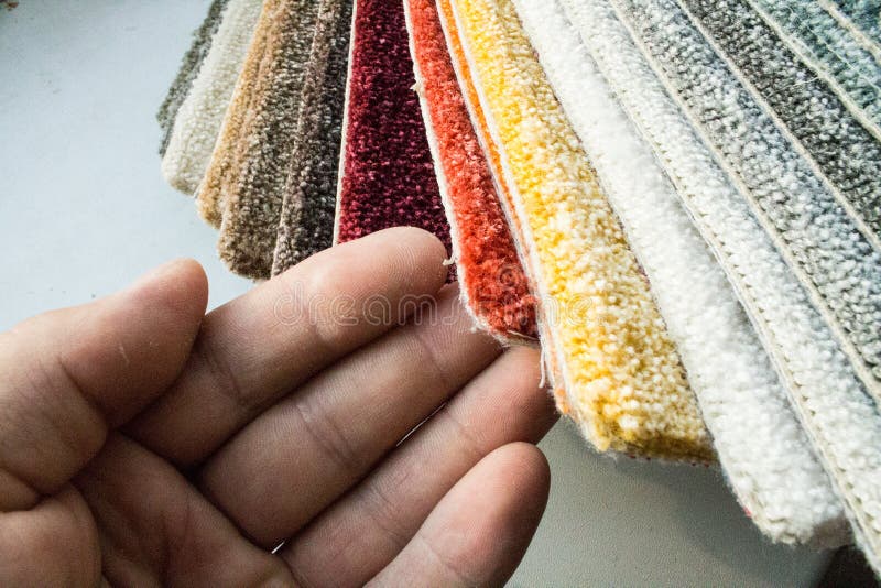 Samples of a Multi-colored Carpet Stock Image - Image of overlock, room ...
