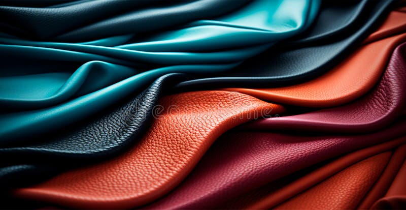 Samples of Multi-colored Natural Leather Textures - AI Generated Image ...