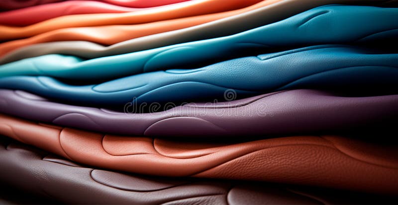 Samples of Multi-colored Natural Leather Textures - AI Generated Image ...