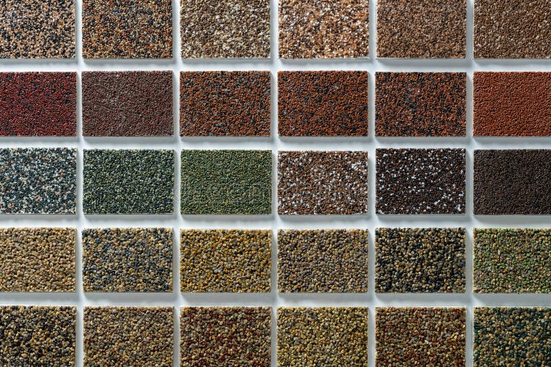 Samples of Multi Colored Plaster for the Decoration of the Facade and ...