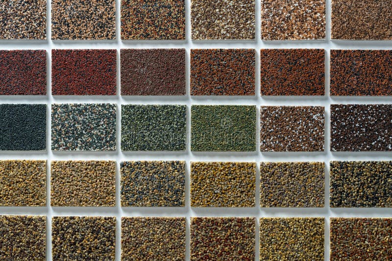 Samples of Multi Colored Plaster for the Decoration of the Facade and ...