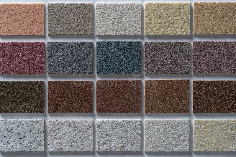 Samples of Multi Colored Plaster for the Decoration of the Facade and ...