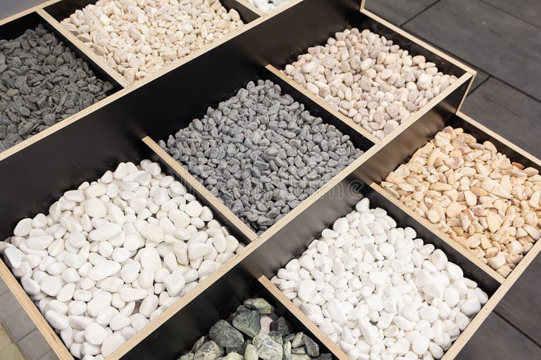 Samples of Natural Decorative Stone in a Showroom Stock Image - Image ...