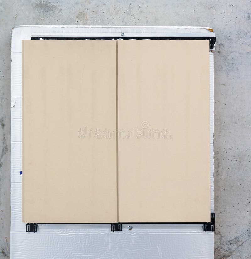 Samples of Outdoor Stone Slabs Installed on a Gray Fresh Concrete ...