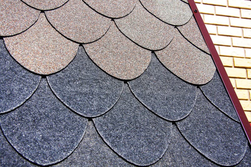 Samples of the Roof of the Roof. Bituminous Tile of Different Types ...