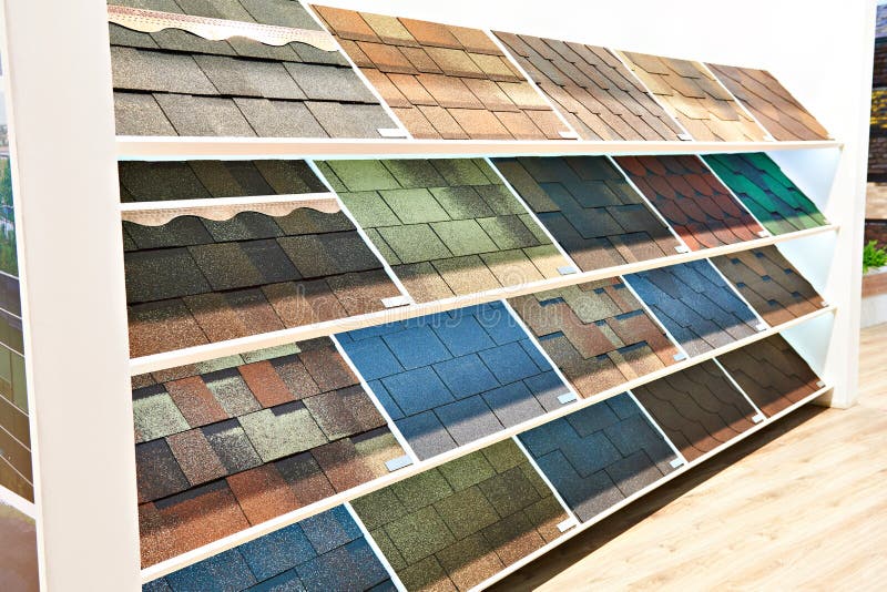Samples of Roof Panel at Store Stock Image - Image of material, house ...