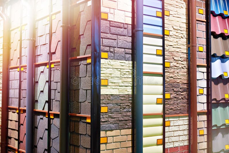 Samples of Roof and Wall Coatings at Store Stock Image - Image of cover ...