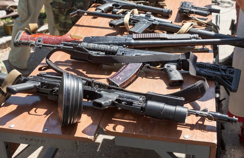 Samples of Russian Small Arms for Special Forces Editorial Stock Image ...
