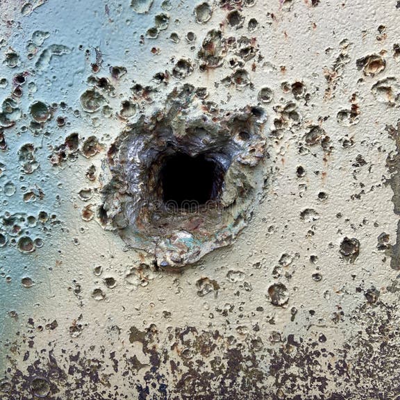 Samples from Shells in the Armor of the German Tiger Tank Stock Image ...