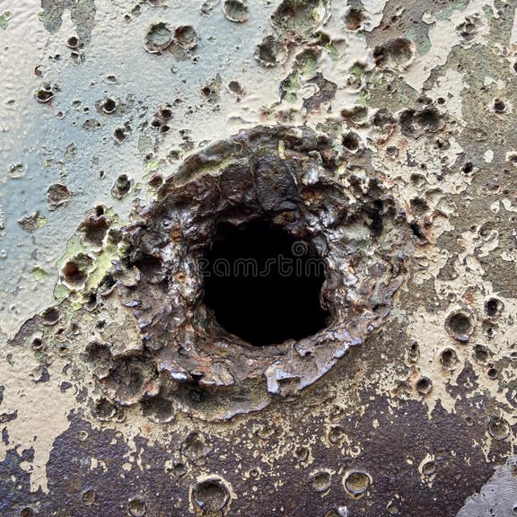 Samples from Shells in the Armor of the German Tiger Tank Stock Photo ...