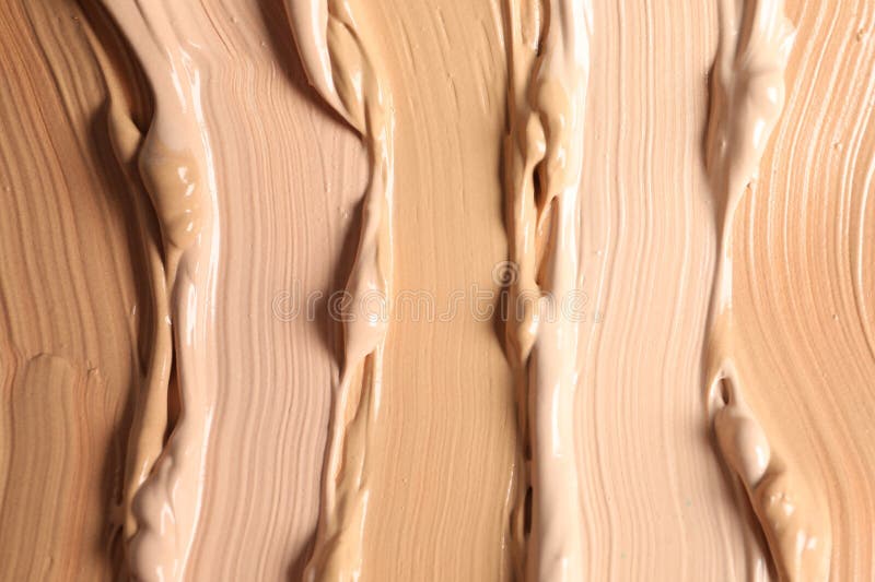 Samples of Skin Foundation As Background, Closeup Stock Photo - Image ...